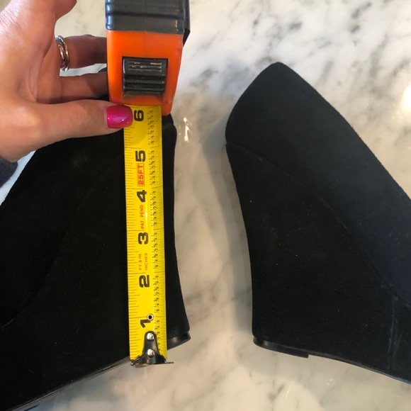 Steve Madden | Shoes | Steve Madden Pammy Black Suede Wedges | Poshmark